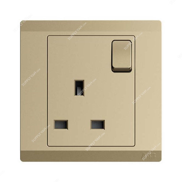 Abb BL237-PG Double Pole Switch Socket Inora 1 Gang 13A Royal Gold: Buy ...