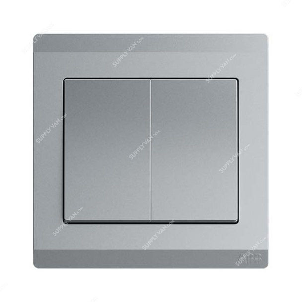 Abb BL106-G Electrical Switch Inora 2 Gang 2 Way 10AX Classic Grey: Buy ...