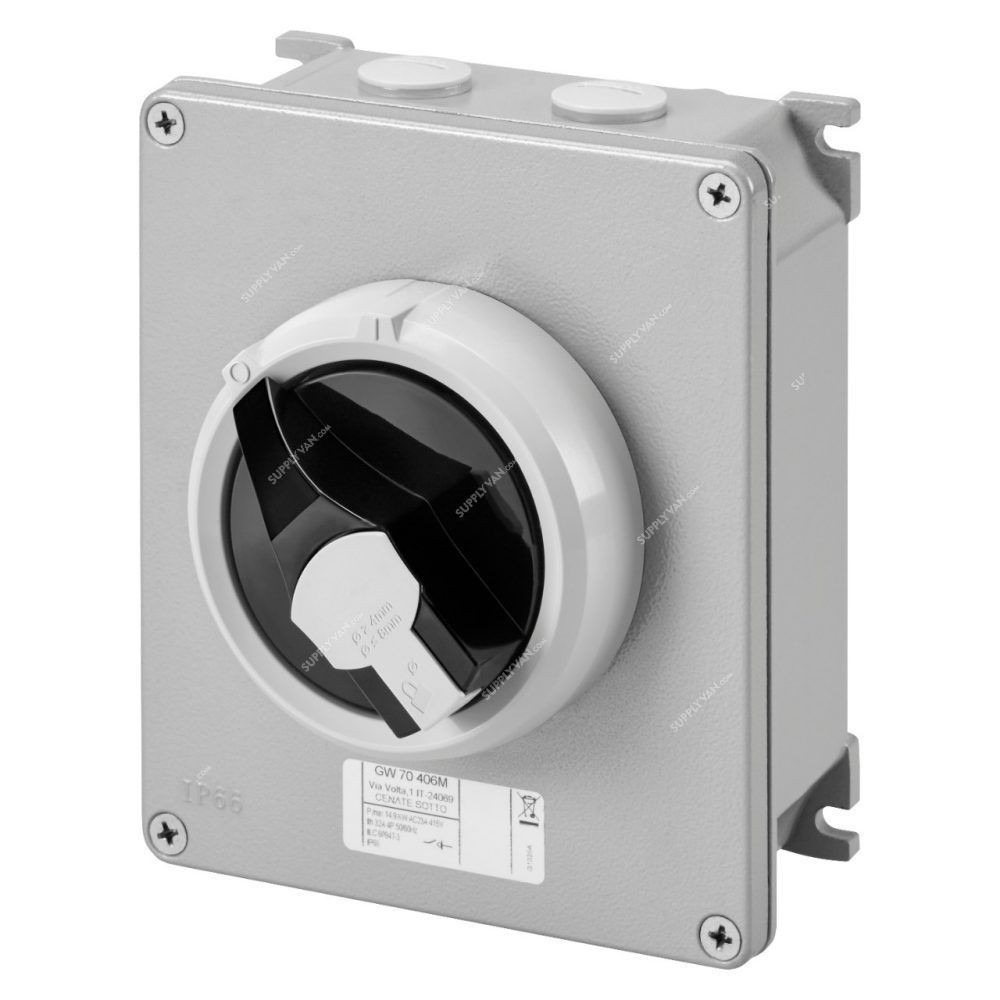 Gewiss GW70413M Rotary Isolator Switch 70 RT HP Series 2P IP66 40A 140 ...