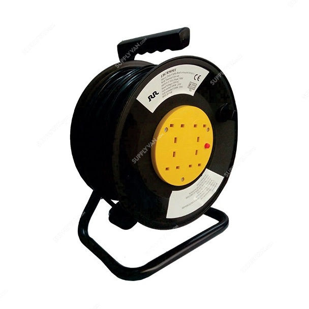 RR EBCR25MT 4 Socket Cable Reel 4 Gang 3120W 13A 25 Mtrs Cable Length ...