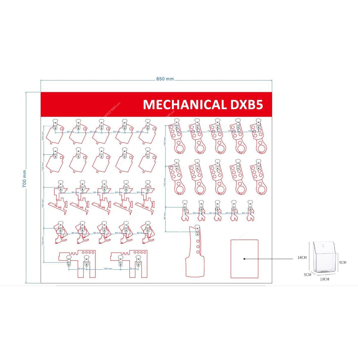 Loto-Lok Customized Mechanical DXB5 Shadow Board 700MM Width x 850MM ...