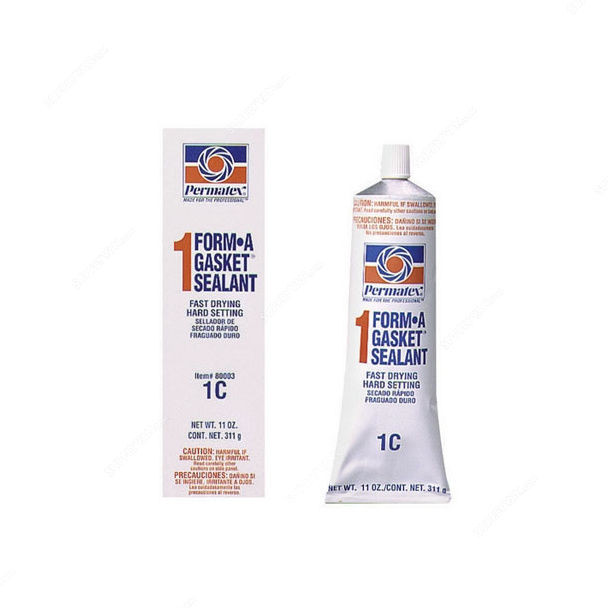 Permatex 80003 No. 1 Form-A-Gasket Sealant 11 Oz Reddish Golden Brown ...
