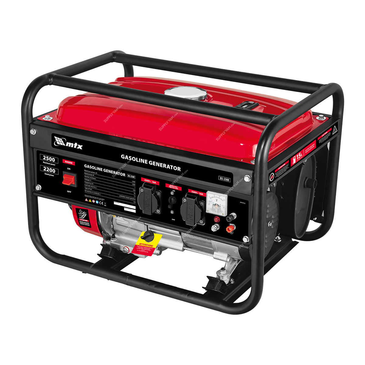 MTX BS-2500 Gasoline Generator Single Phase 2500W Manual Starter 15 ...
