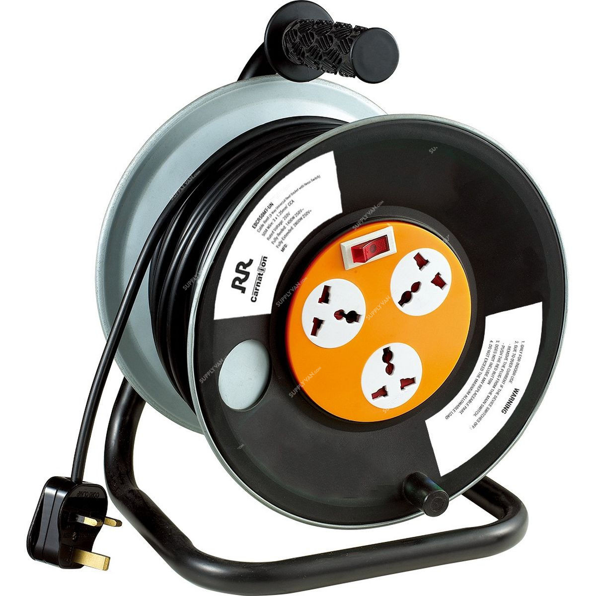 RR 1400W 250V 15 Mtrs 4G Universal Socket Cable Reel With Lighted ...