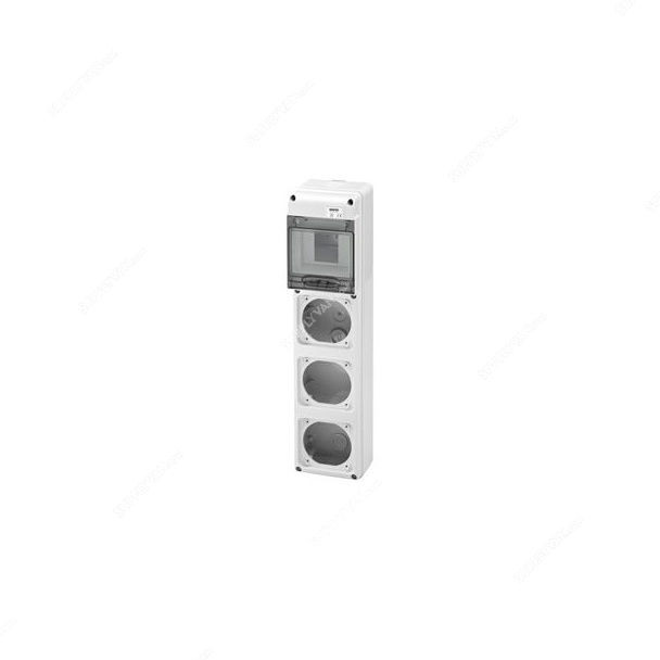 Gewiss Distribution Board, GW68001N, IP65, c/w 3 Flanges, 5 Modules ...