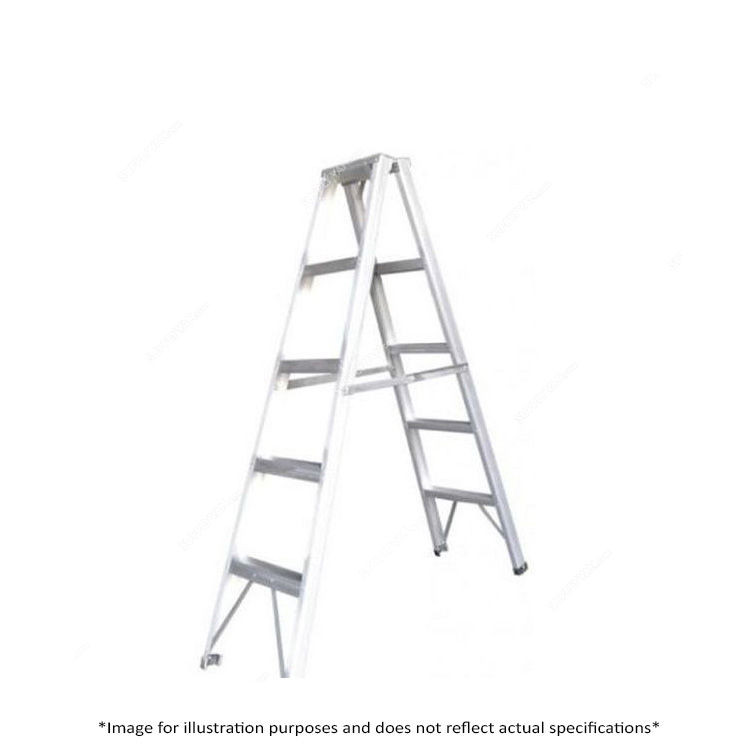 Emc Double Sided Ladder, EDSL-09, Aluminum, 2 Sides, 9 Steps, 2.3 Mtrs ...