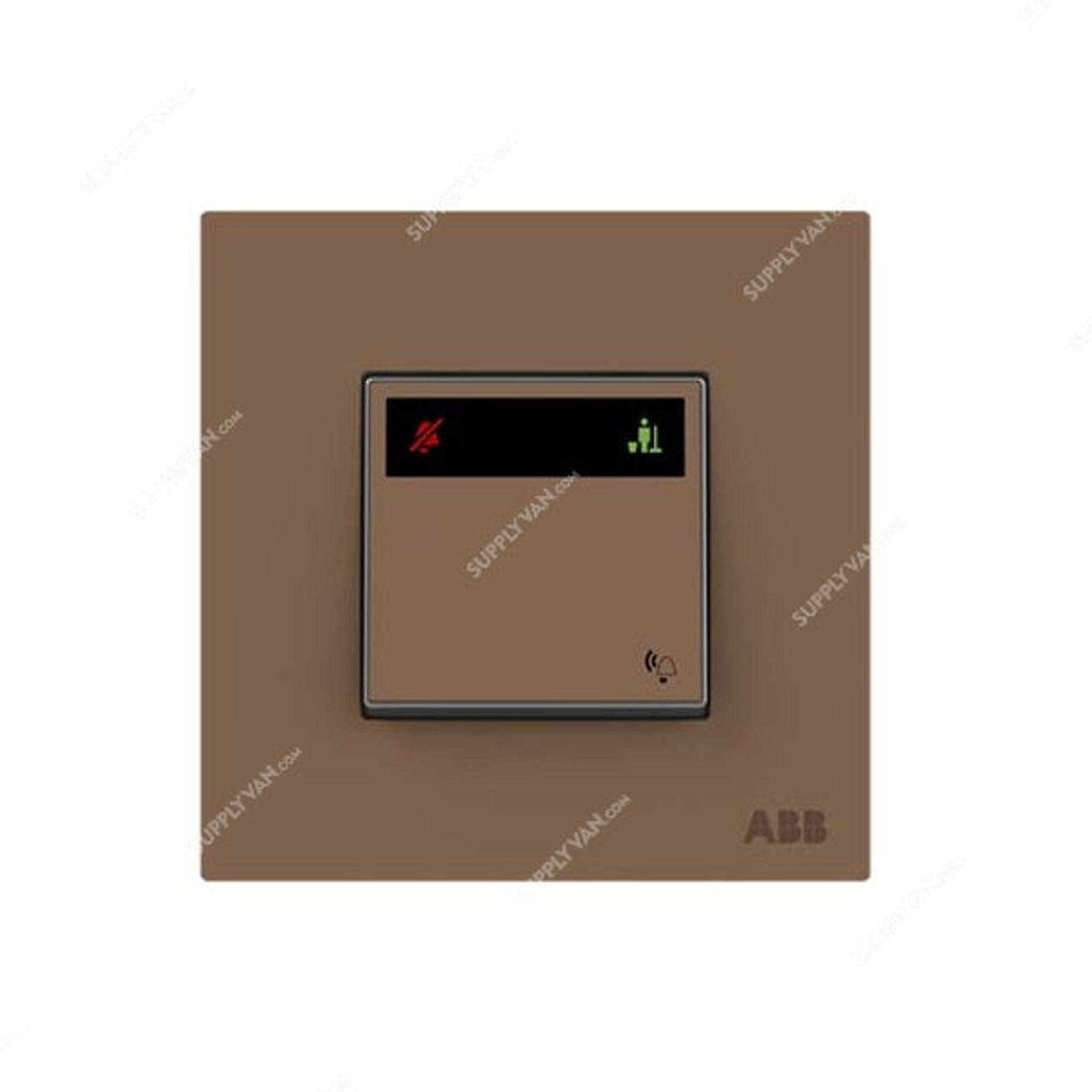 ABB AM40344-MO DND/MUR Corridor Unit With LED and Bell Millenium 1P 2 Gang 10A Mocha Brown: Buy ...