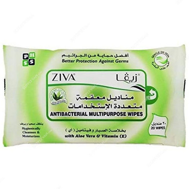 Ziva Antibacterial Multipurpose Wipes 10 Pcs/Pack: Buy Online at Best ...