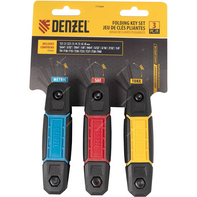 Denzel Folding Hex Key Set 7716409 3 Pcs/Set: Buy Online at Best Price ...