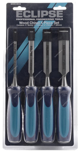 Eclipse Bevel Wood Chisel Set, EWCS4, 4Pcs : SupplyVan.com: Chisels
