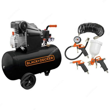 Black and Decker 50 Ltrs Air Compressor With 4 Pcs Air Tool Kit BD205 ...