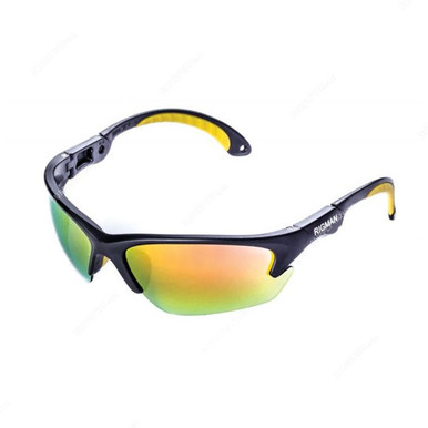 Rigman Safety Spectacle SG564-YL Special Revo Coating Yellow: Buy ...