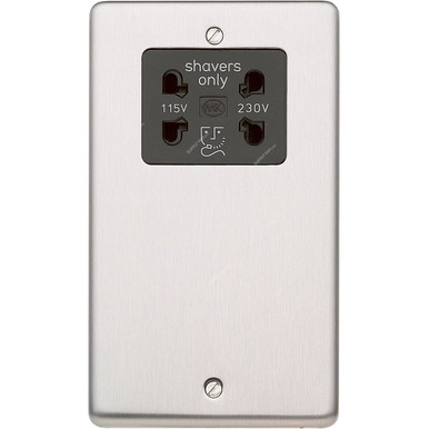 Mk K24709BSSB Shaver Socket Aspect IP41 115-230V Brushed Stainless ...