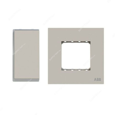 ABB AMD10222-DU+AMD5144-DU Electrical Switch With Double Rocker Frame Millenium 2 Gang 1 Way 10A ...