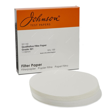 Johnson 321150 Wet-Strengthened Qualitative Filter Paper Cellulose ...