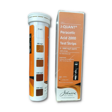 Johnson 228.1 Peracetic Acid Test Strip J-Quant 0 to 2000 PPM 100 ...