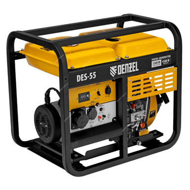 Denzel DES-55 Manual Start Diesel Generator 5500W 4-Stroke 418CC 9 HP ...