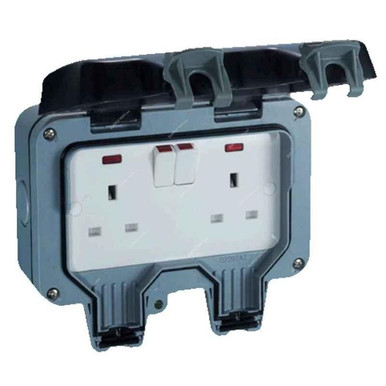 RR 2 Gang 13A Weatherproof Double Switch Socket IP66: Buy Online at ...