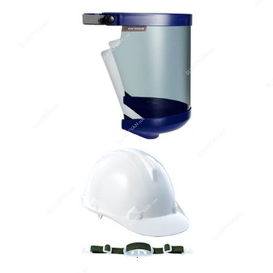 Blue Eagle Face Shield With Safety Helmet, ARC-FR9BL+HR36WH ...