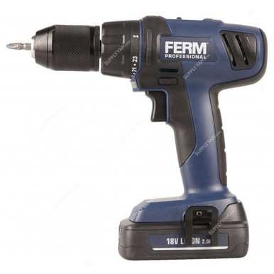 Ferm Cordless Drill, CDM1122P, 18V : SupplyVan.com: Cordless Drills