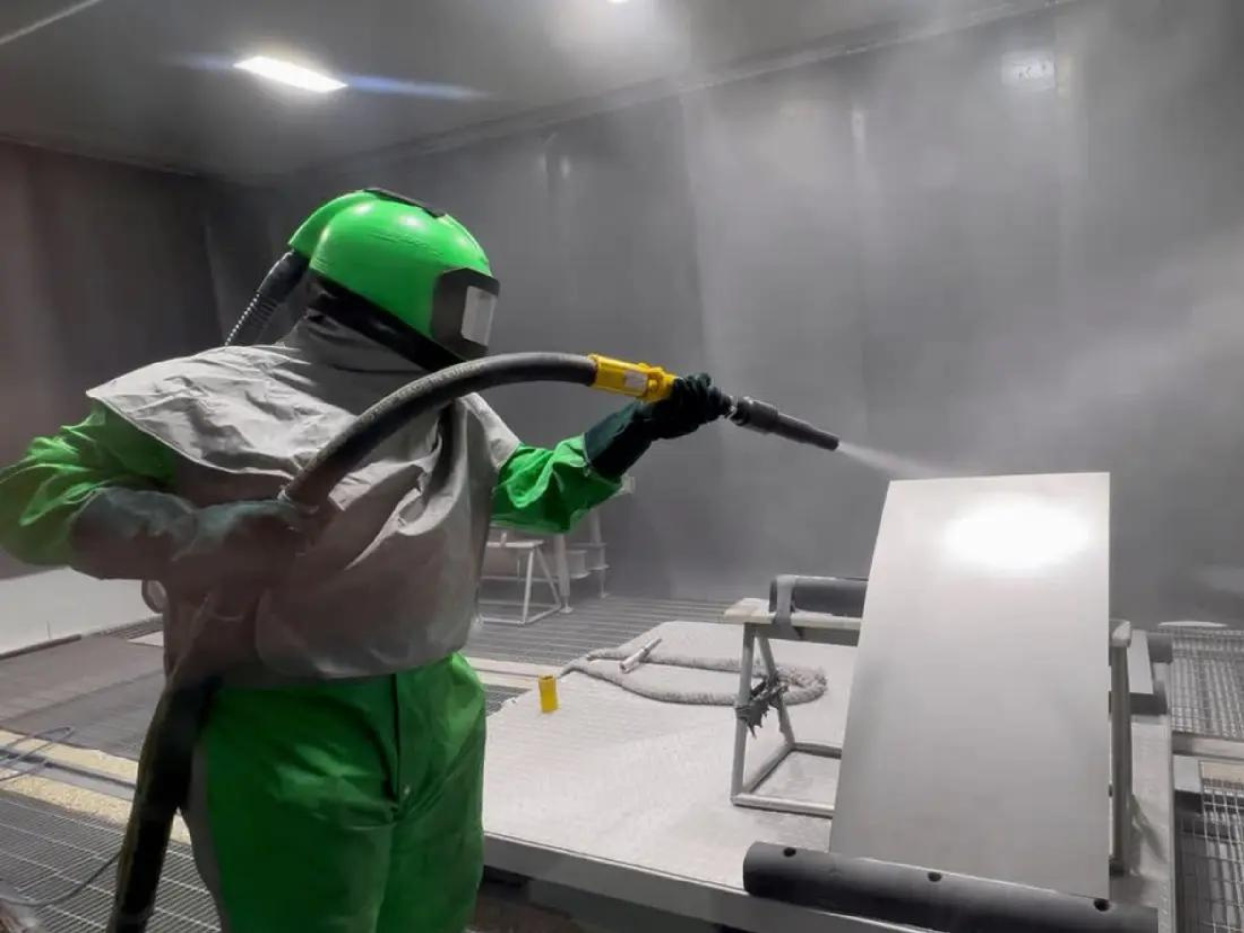 What are the types of abrasive blasting?