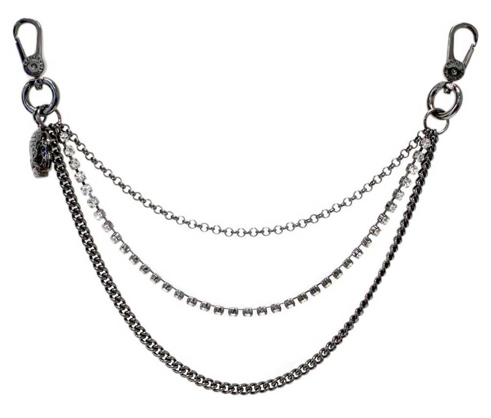 Harley-Davidson® Women's Swag Hip Chain, Sugar Willie G Skull, Silver ...