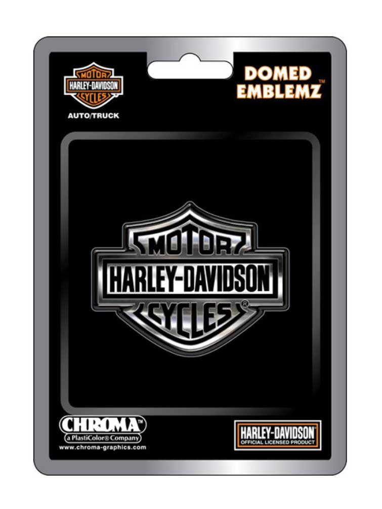 Harley-Davidson® Domed Chrome Bar & Shield Emblemz Decal CG5514 ...