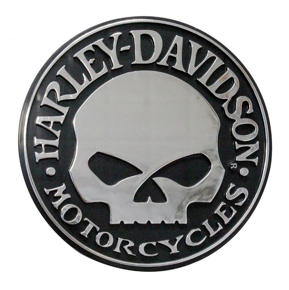 Harley-Davidson® Willie G Skull Chrome Injection Molded Emblem, Chrome ...