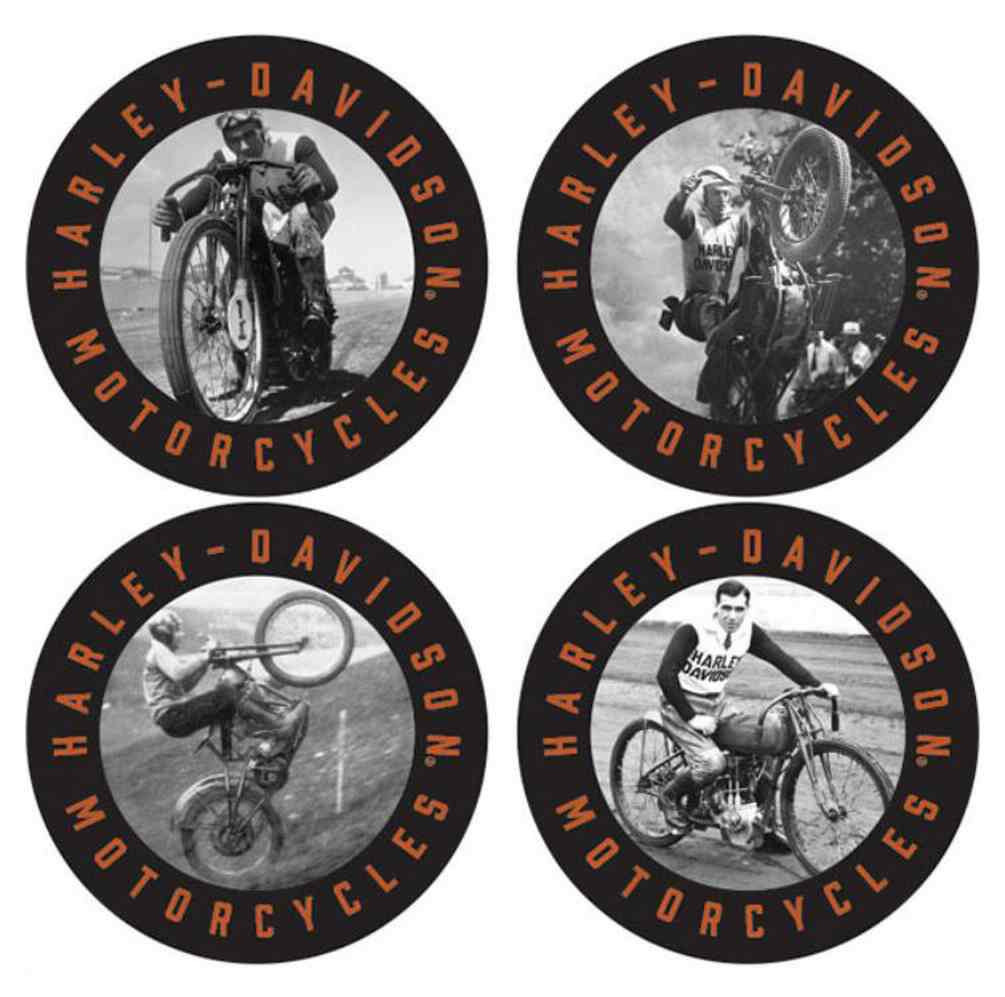 Harley-Davidson® Vintage Riders Thin Neoprene Coaster Set, 4 Pack, 4 ...
