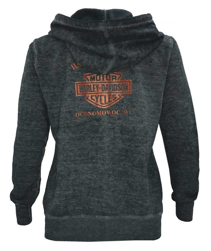 Harley-Davidson® Women's Eagle Invincible Full-Zip Burnout Fleece ...