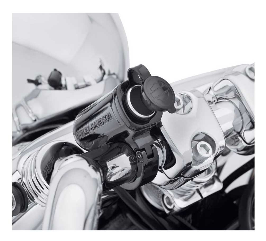 Harley-Davidson® Handlebar Mount Auxiliary Power Port - Black, Multi ...