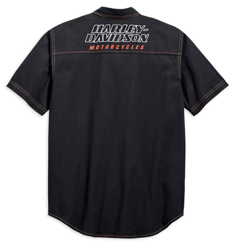 Harley-Davidson® Men's H-D Racing Short Sleeve Woven Shirt, Black 99165 ...
