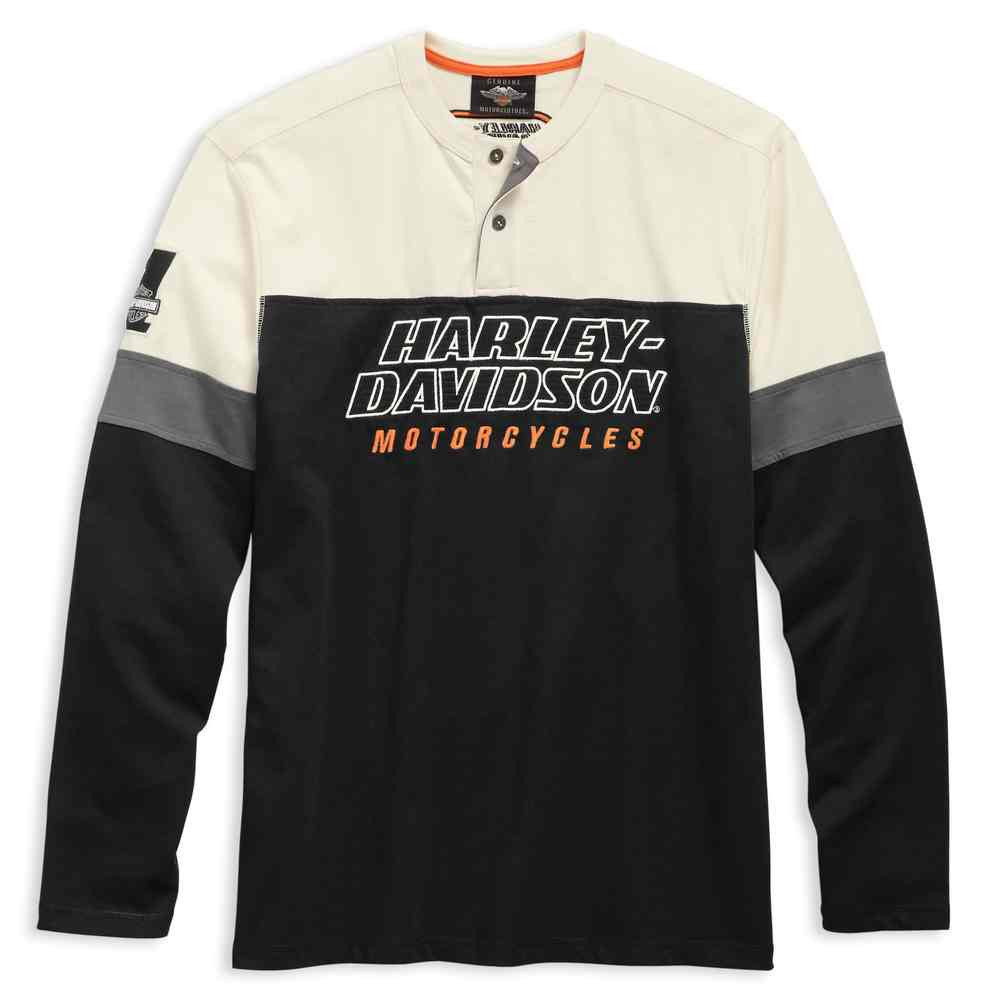 Harley-Davidson® Men's H-D Racing Long Sleeve Colorblocked Henley 99167 ...