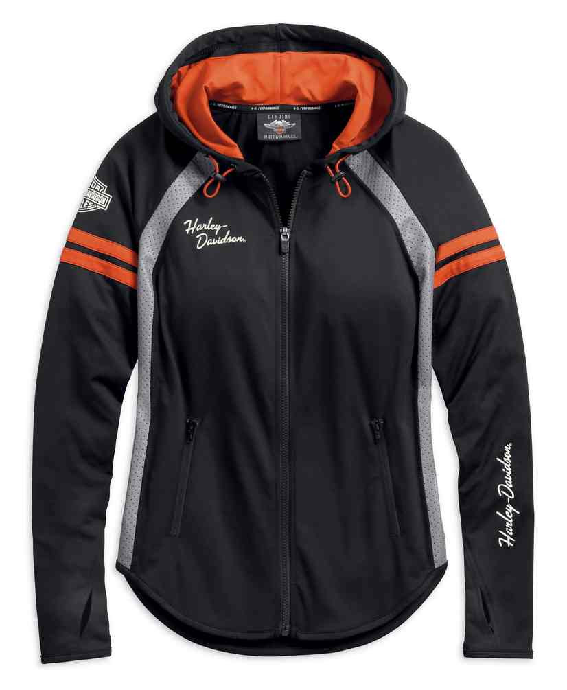 Harley-Davidson® Women's Performance Mesh Accent Hoodie, Black 99242 ...