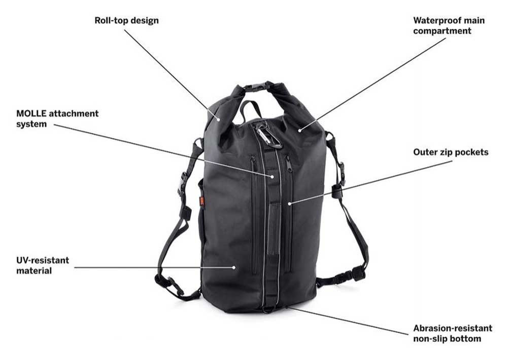 Harley-Davidson® Overwatch Dry Water-Resistant Bag, Universal Fit ...