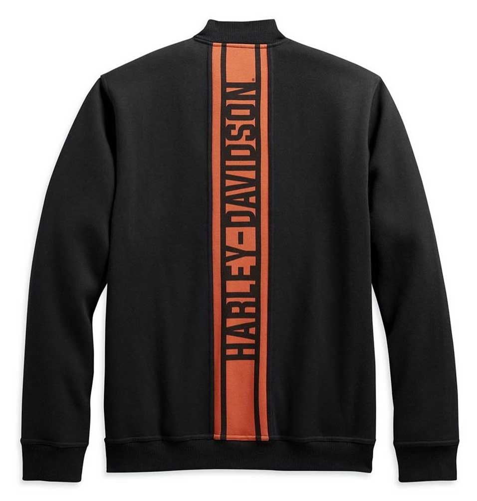 Harley-Davidson® Men's Vertical Stripe Fleece Casual Jacket, Black ...