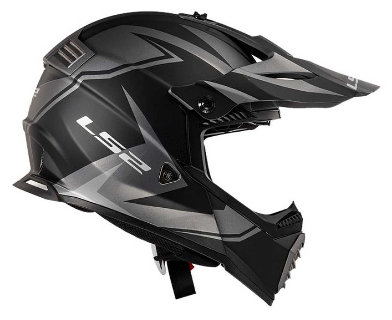 LS2 Helmets Gate TwoFace Full Face MX Motorcycle Helmet, Matte Gray ...