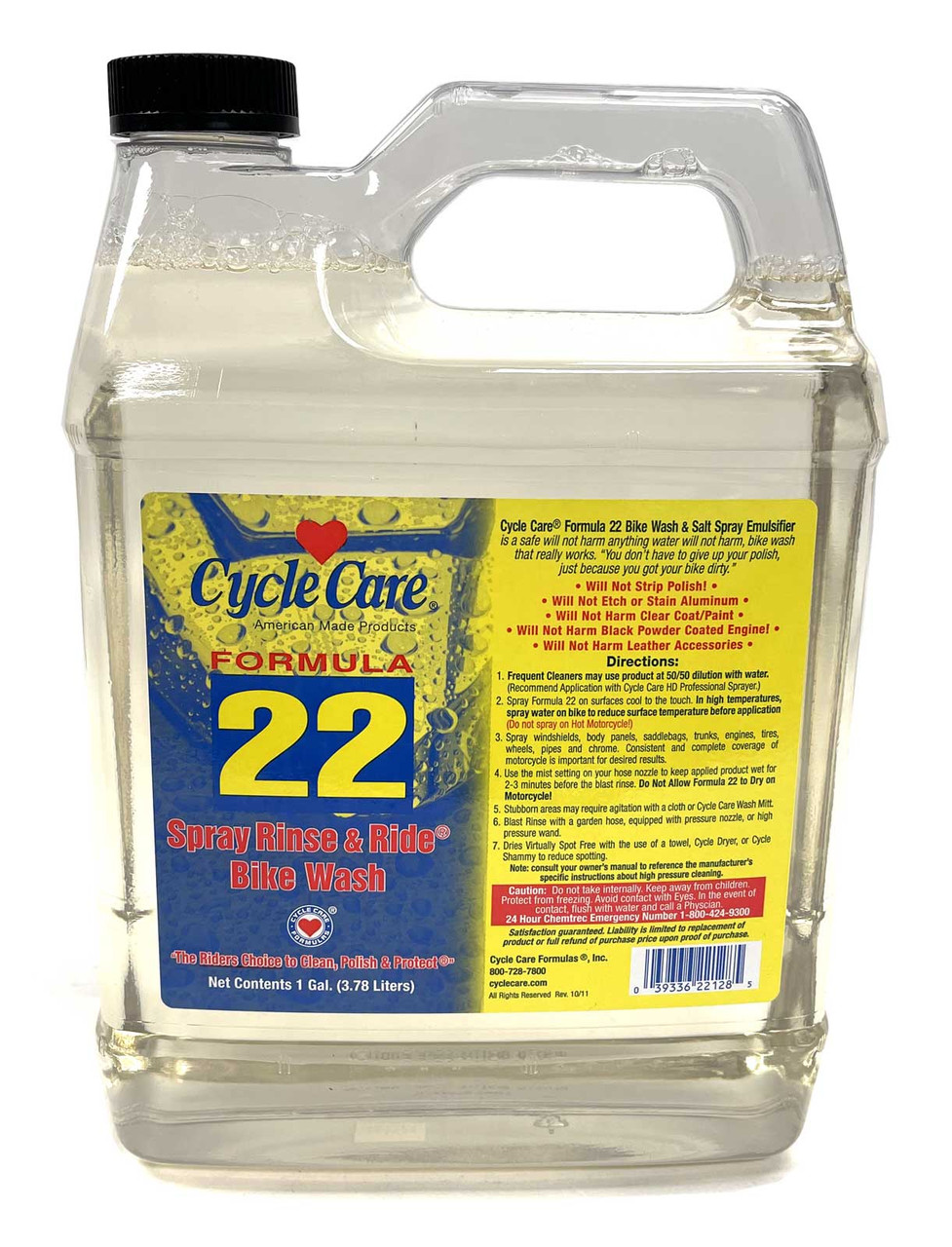 Cycle Care Formula 22 - Motorcycle Spray Rinse and Ride Bike Wash ...