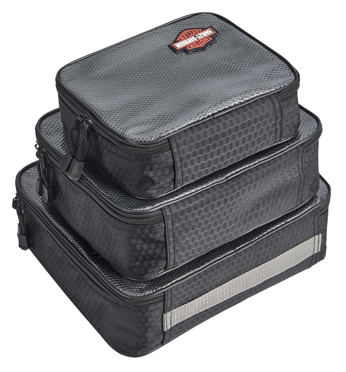 Harley-Davidson® Set of 3 Packing Cubes, Rubber Bar & Shield Logo ...