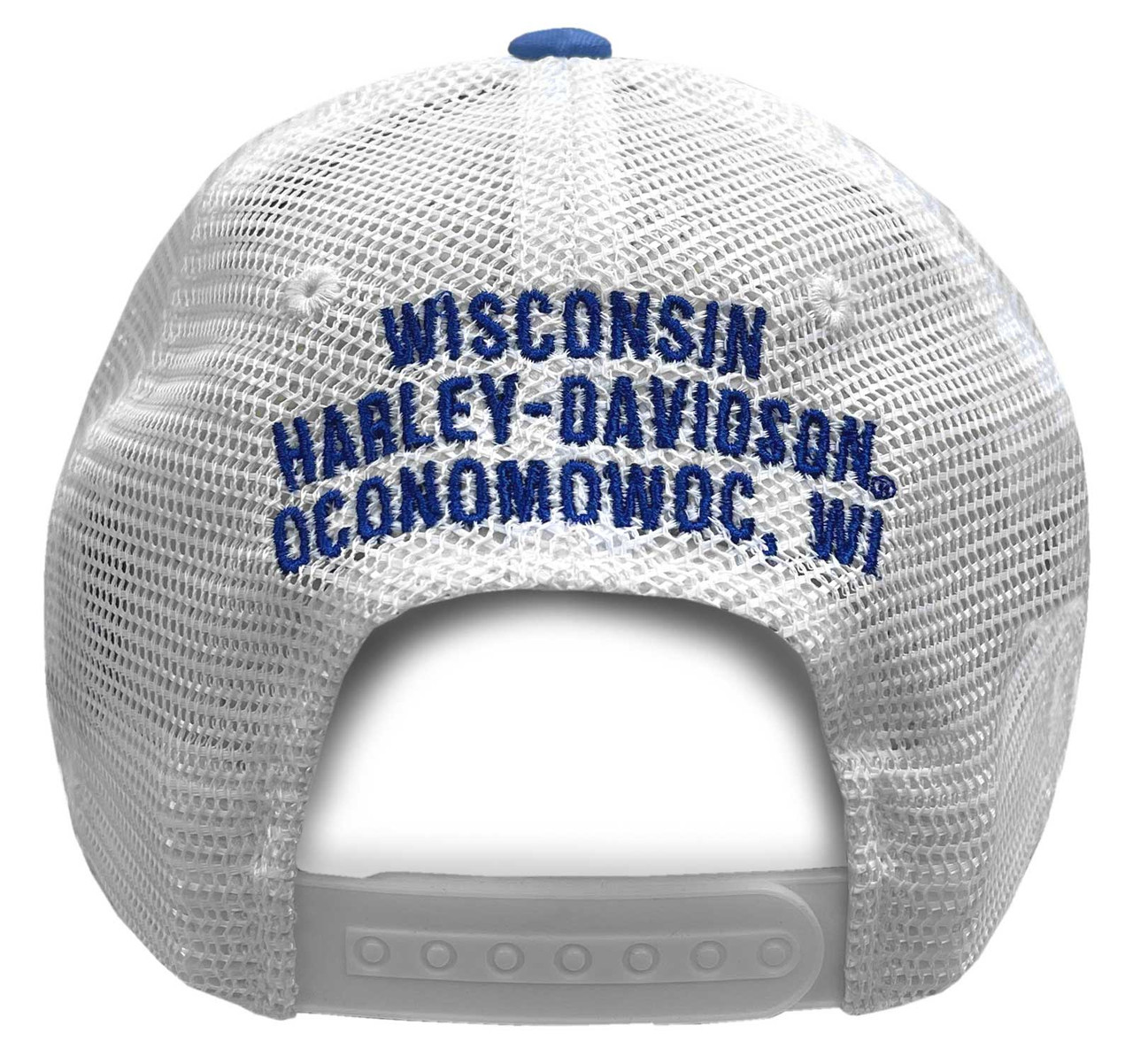 Harley-Davidson® Men's #1 RWB Logo Snapback Colorblocked Mesh Trucker ...