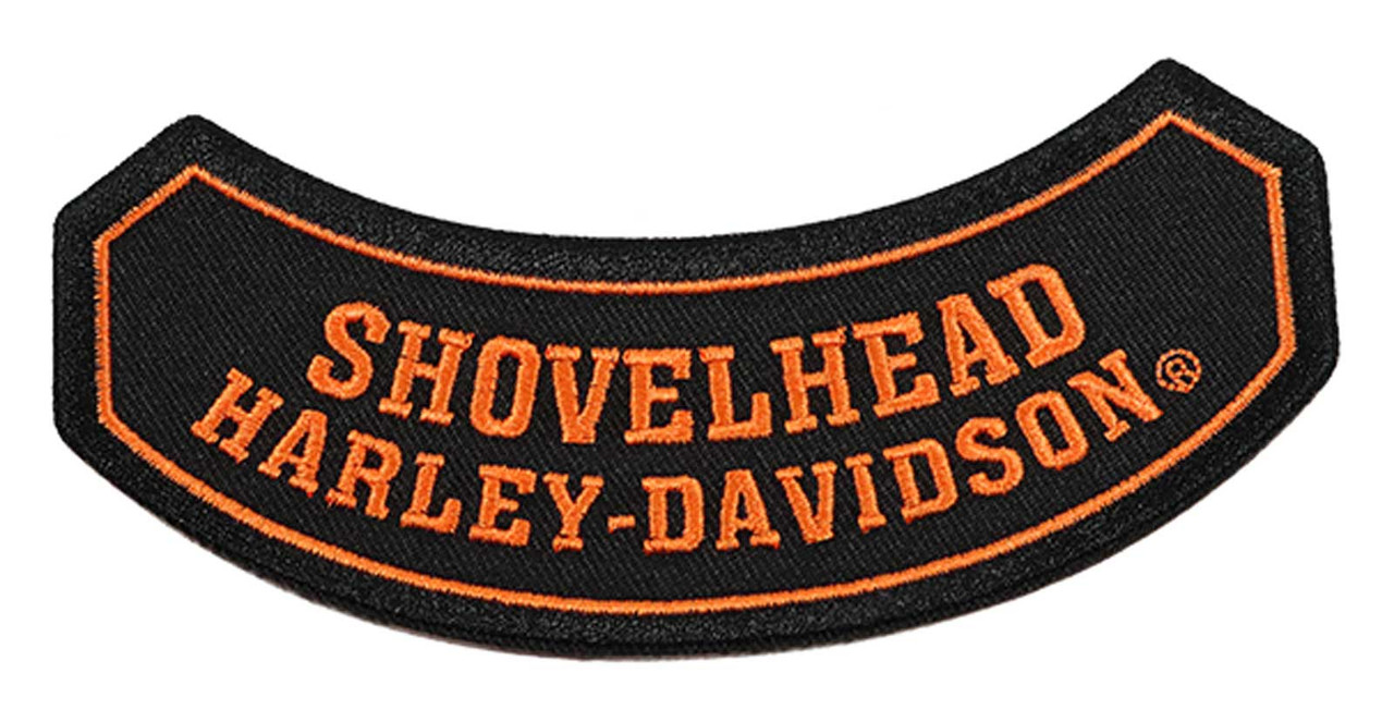 Harley-Davidson® 5 in. Embroidered Shovelhead Rocker Emblem Sew-On ...