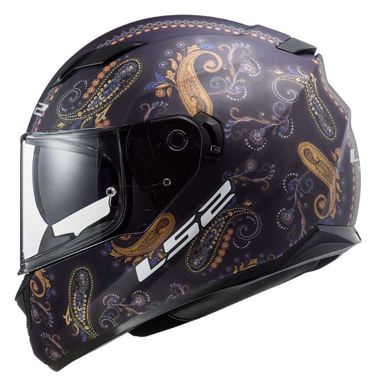 LS2 Helmets Paisley Pattern Stream Full Face Motorcycle Helmet, Matte ...