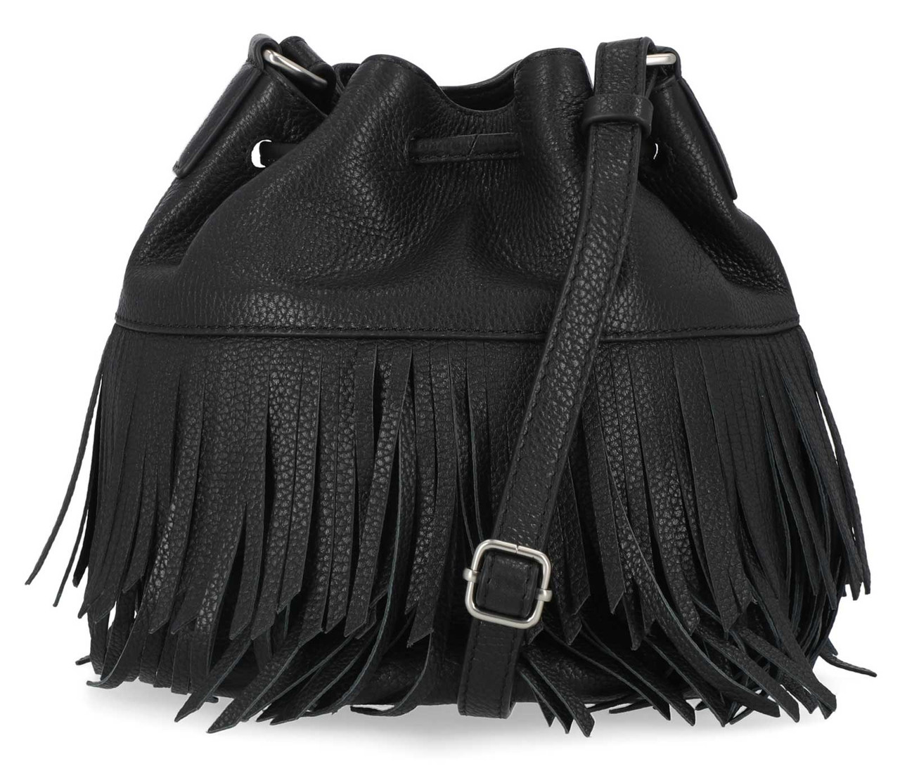 Harley-Davidson® Women's Festival Fringe Drawstring Leather Purse ...