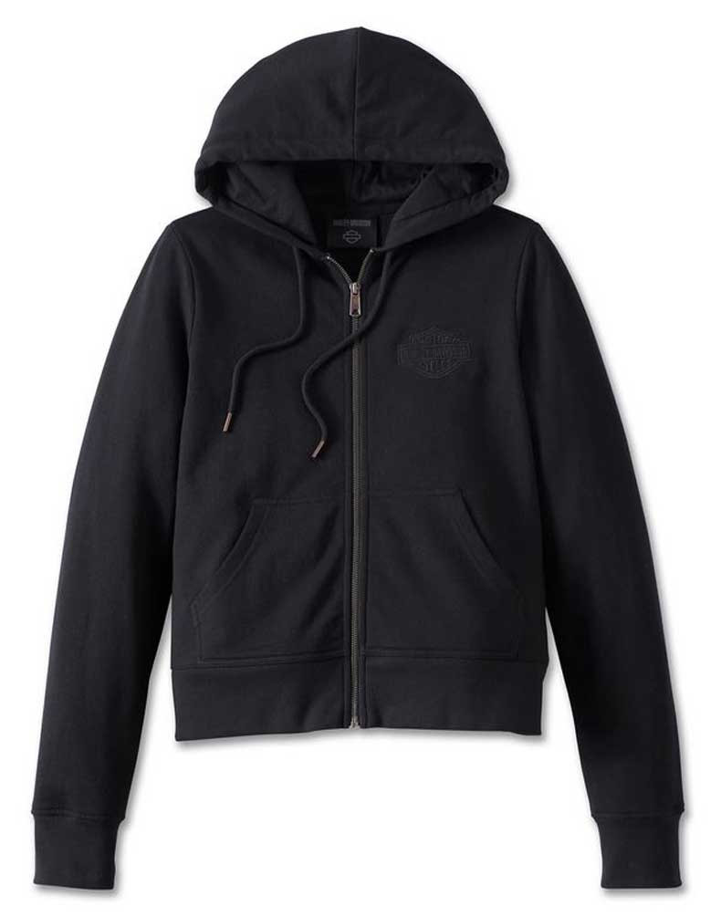 Harley-Davidson® Women's Kickstart 3-IN-1 Black Denim Jacket 97537-23VW ...