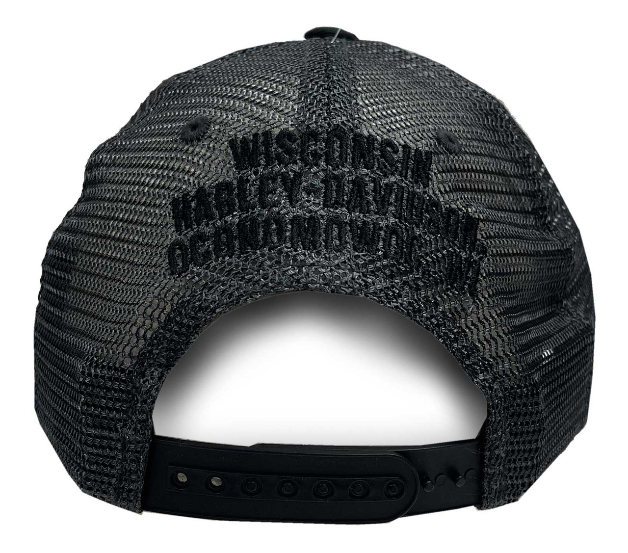 Harley-Davidson® Men's Buckle Skull Adjustable Snapback Mesh Trucker ...