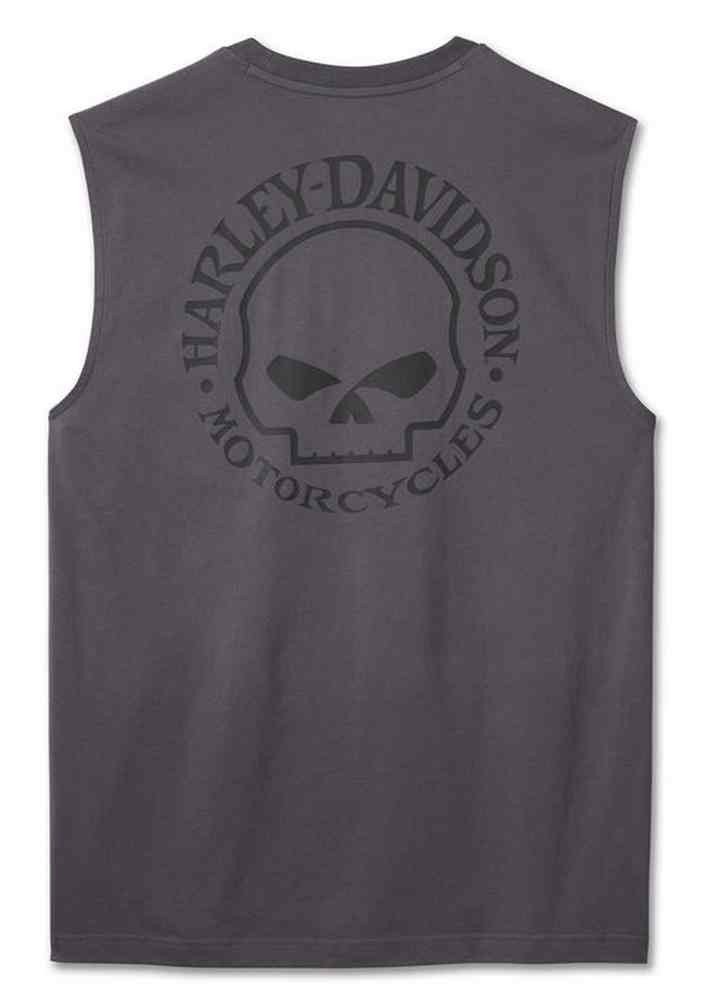 Harley-Davidson® Men's Willie G Skull Sleeveless Muscle Tee - Gray ...