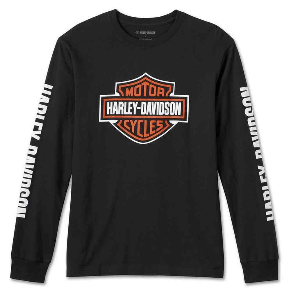 Harley-Davidson® Men's Bar & Shield Long Sleeve Shirt - Black 99081 ...