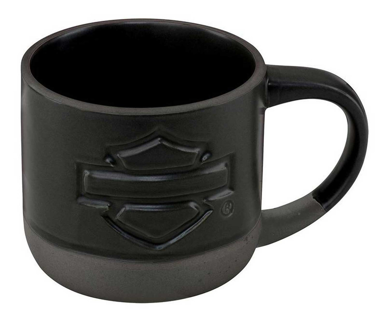 Harley-Davidson® Open Bar & Shield Pottery-Style Ceramic Mug, Tonal ...