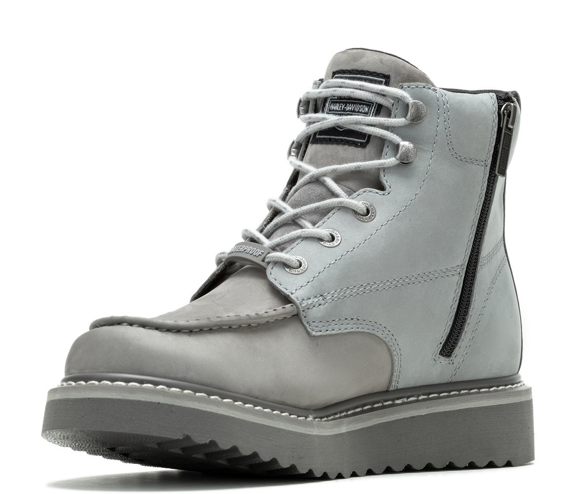 Harley-Davidson® Men's Beau 6-Inch WP Light Grey Leather Motorcycle ...