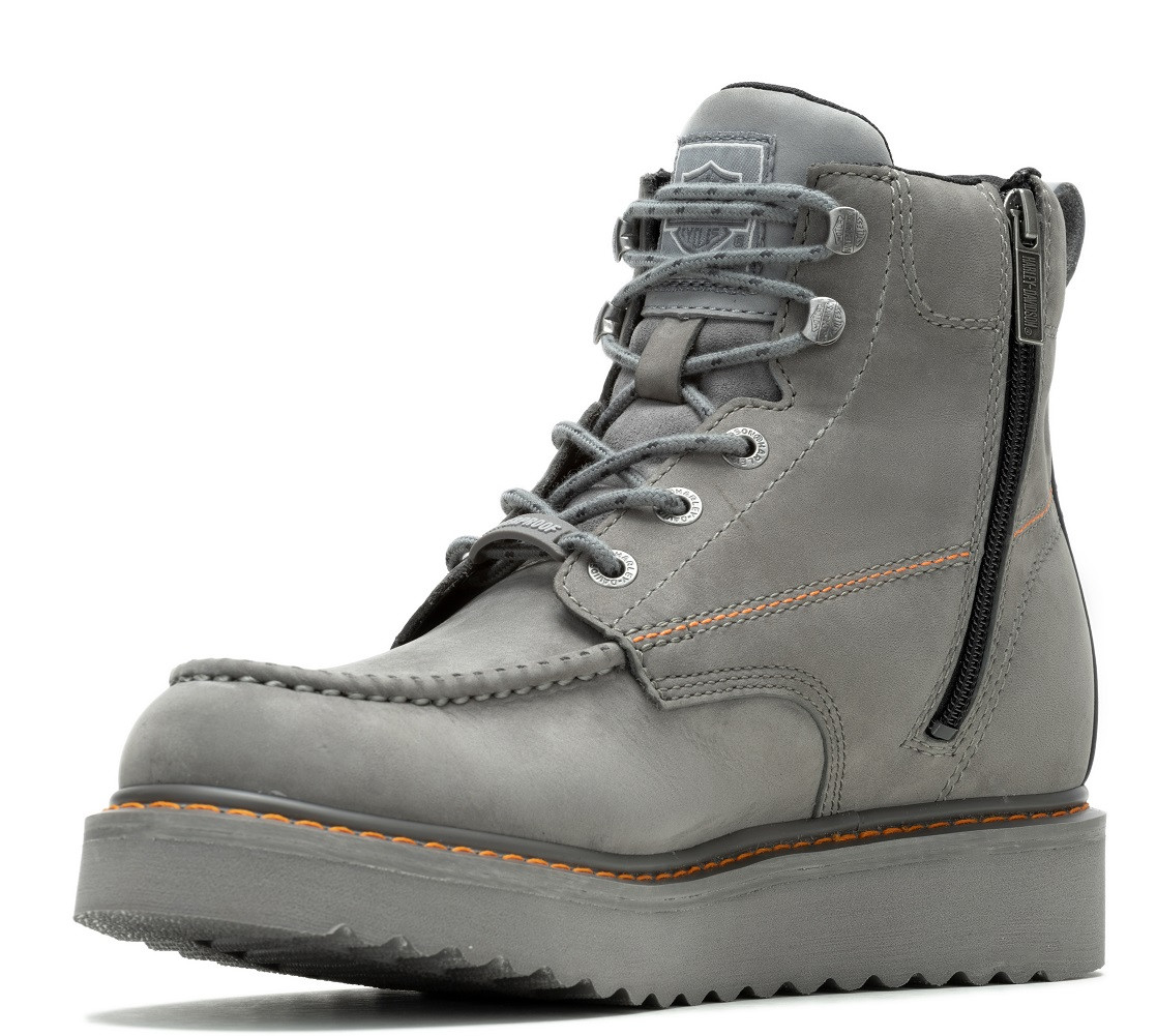 Harley-Davidson® Men's Beau 6-Inch WP Dark Grey Leather Motorcycle ...